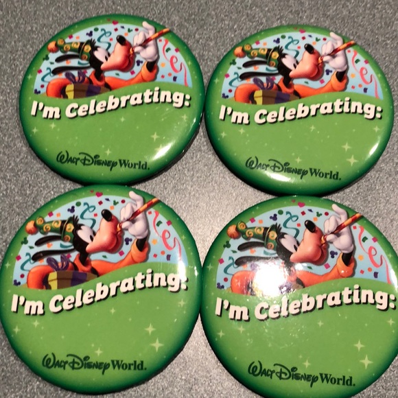 Disney | Accessories | Disney Im Celebrating Buttons | Poshmark
